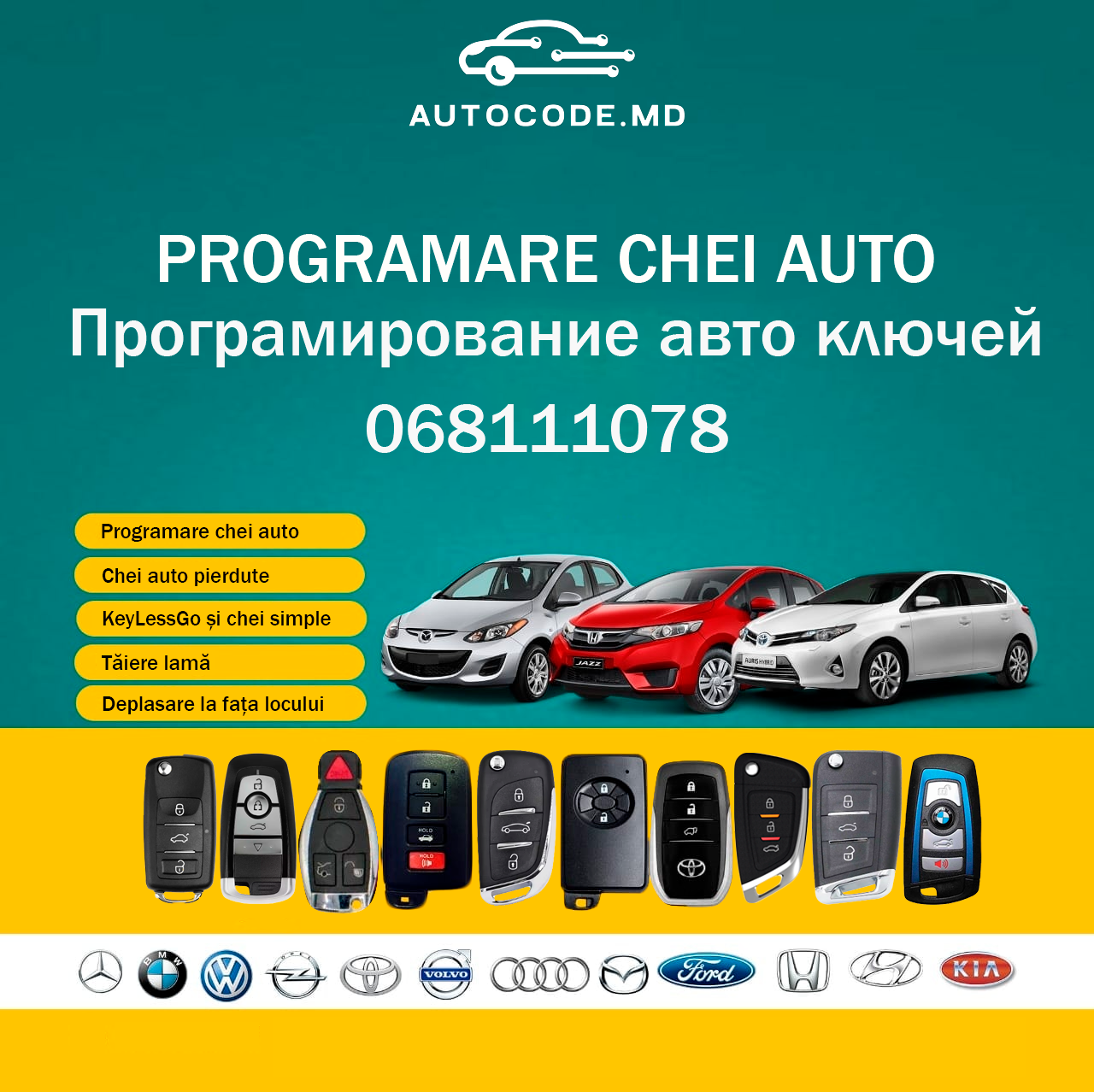 Duplicare / Copie chei auto Chișinău - Servicii rapide și sigure